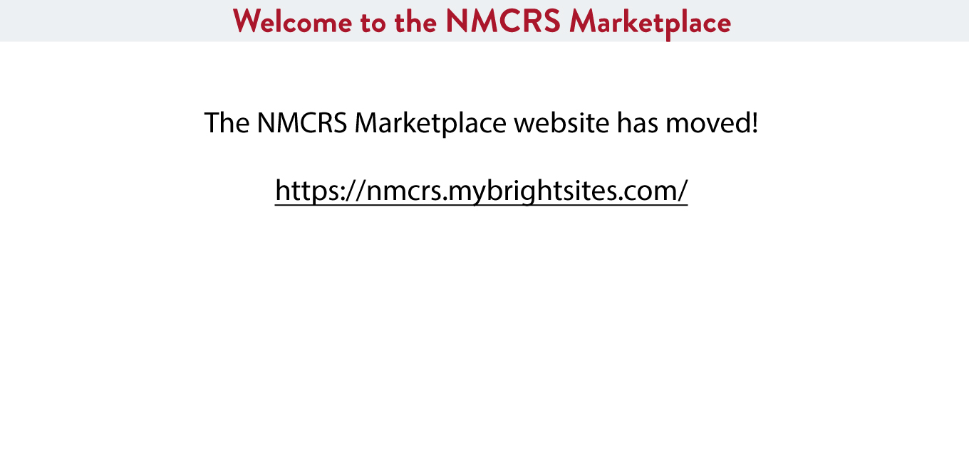Welcome to the NMCRS Marketplace